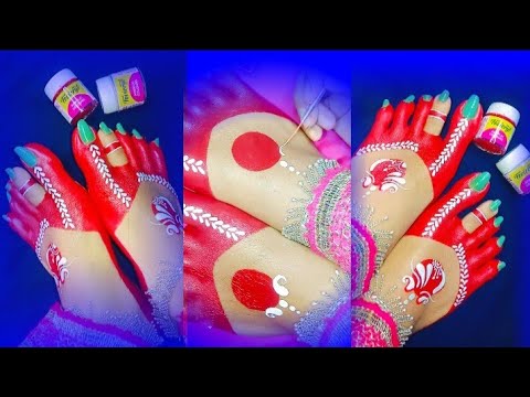 How To Apply Alta For Bengali Brides Full Feet Alta For Dulhan# ...