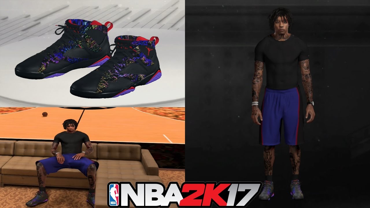 2K Dressing Room ⋆#NBA2K17⋆ EP.35 "Jordan 7 Black Sweater" 👕👟👖🔥 - YouTube