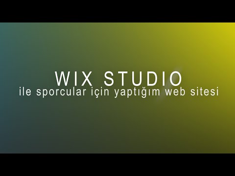 Wix Studio ile Sporcular için Web Site. (Gerçek Zamanlı)
