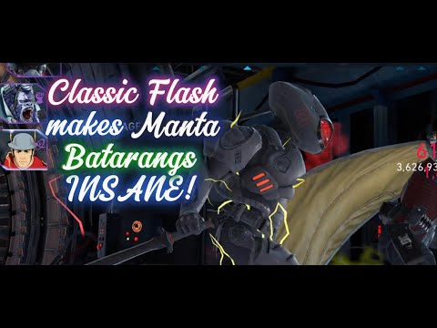 Manta w/Batarangs is OP as...! w/Classic Flash support! | Injustice 2 Mobile