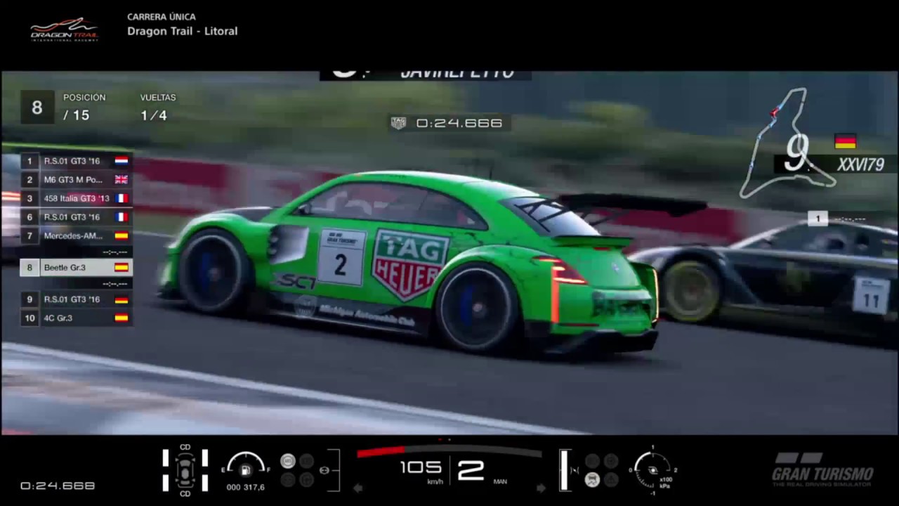 Gran Turismo Sport - 7º (7th), VW Beetle GT3, Daily Race - YouTube