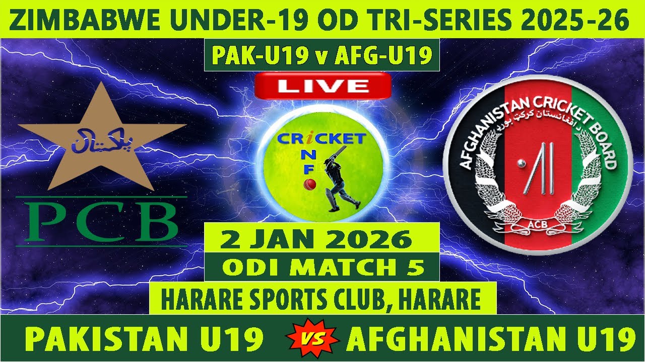 Afghanistan U19 vs Pakistan U19 | PAK-U19 vs AFG-U19 | 5th ODI of ...