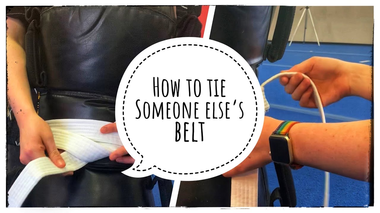 How to Tie Someone Else's Belt - YouTube