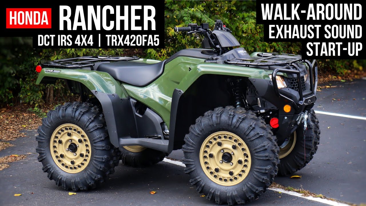 New 2022 Honda Rancher 420 DCT IRS 4x4 ATV Walk-Around with 14" Wheels ...