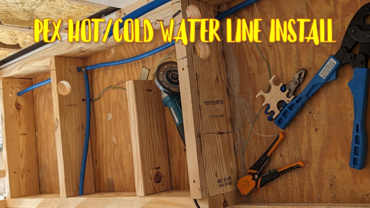 How To Install Hot And Cold Water Lines In A Skoolie (PEX B) - YouTube