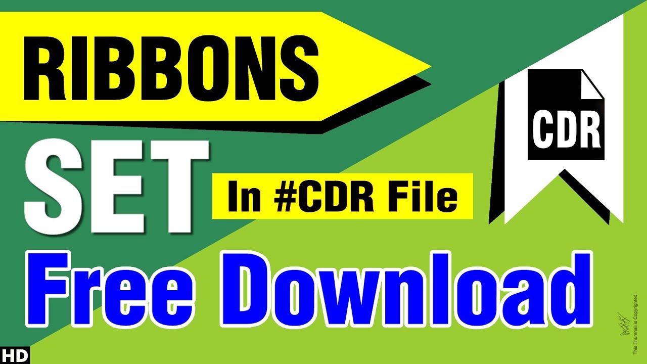 Ribbon vector set free download with CDR FILE - corel draw & pdf files ...
