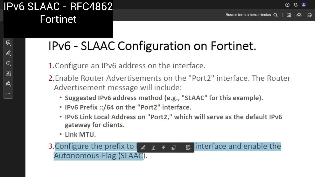 IPv6 - SLAAC Configuration Fortinet - YouTube