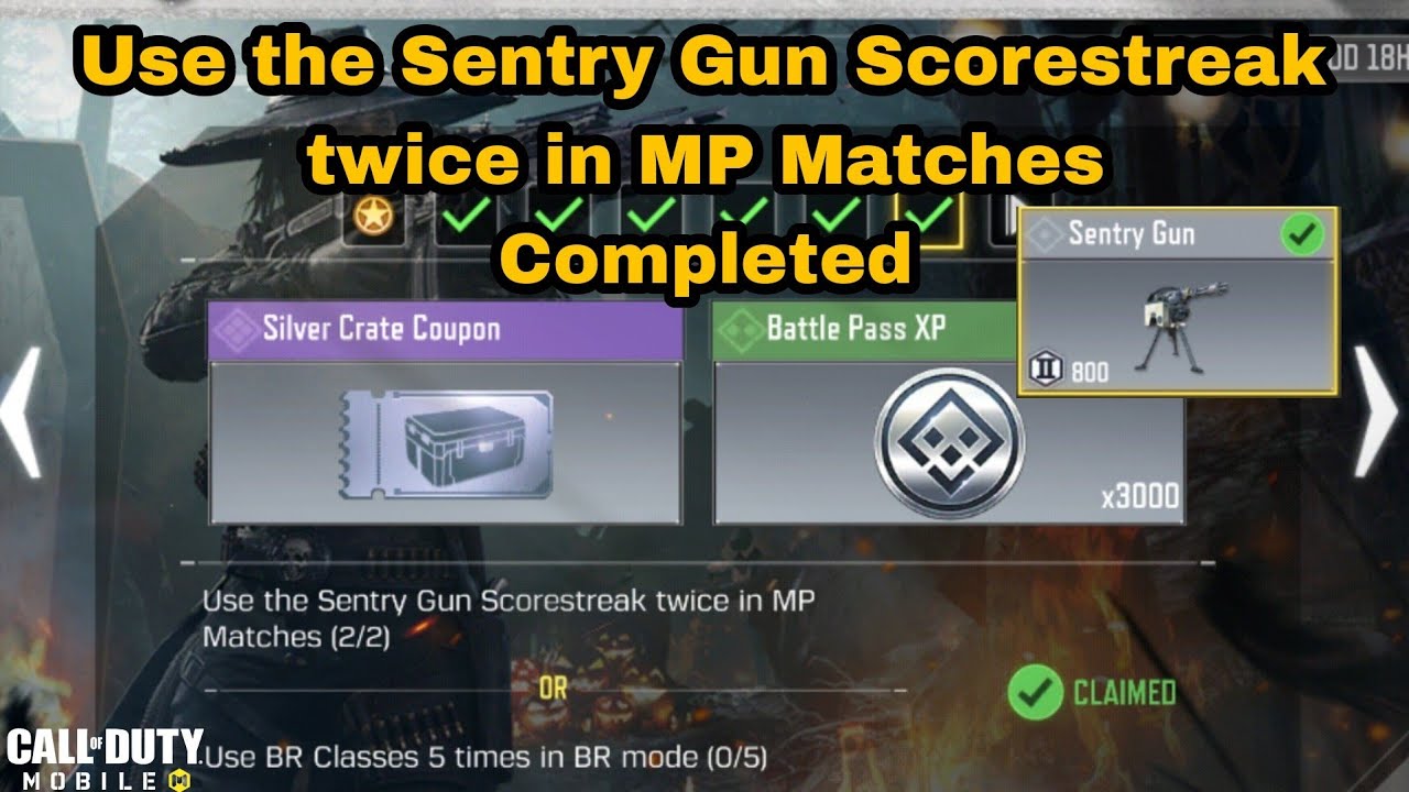 How to Use the Sentry Gun Scorestreak twice in MP Matches Cod Mobile ...