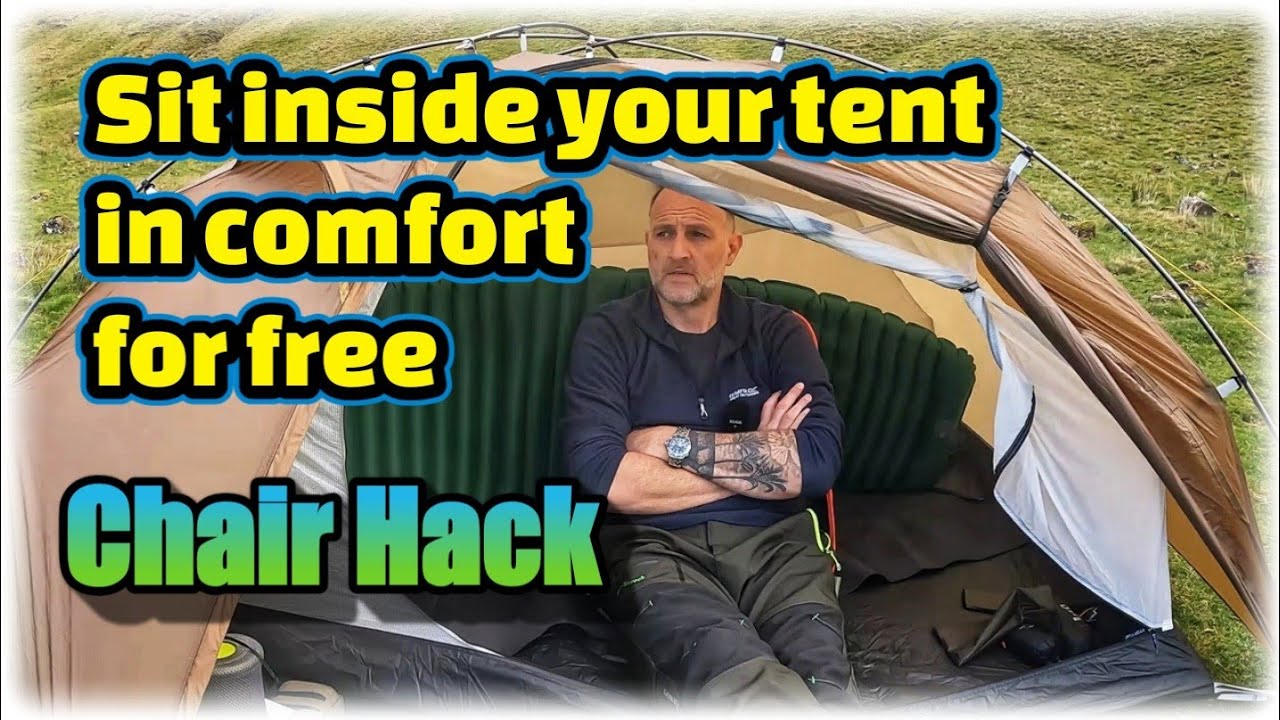 A chair inside your tent! This mod will allow it! #ultralightchair # ...