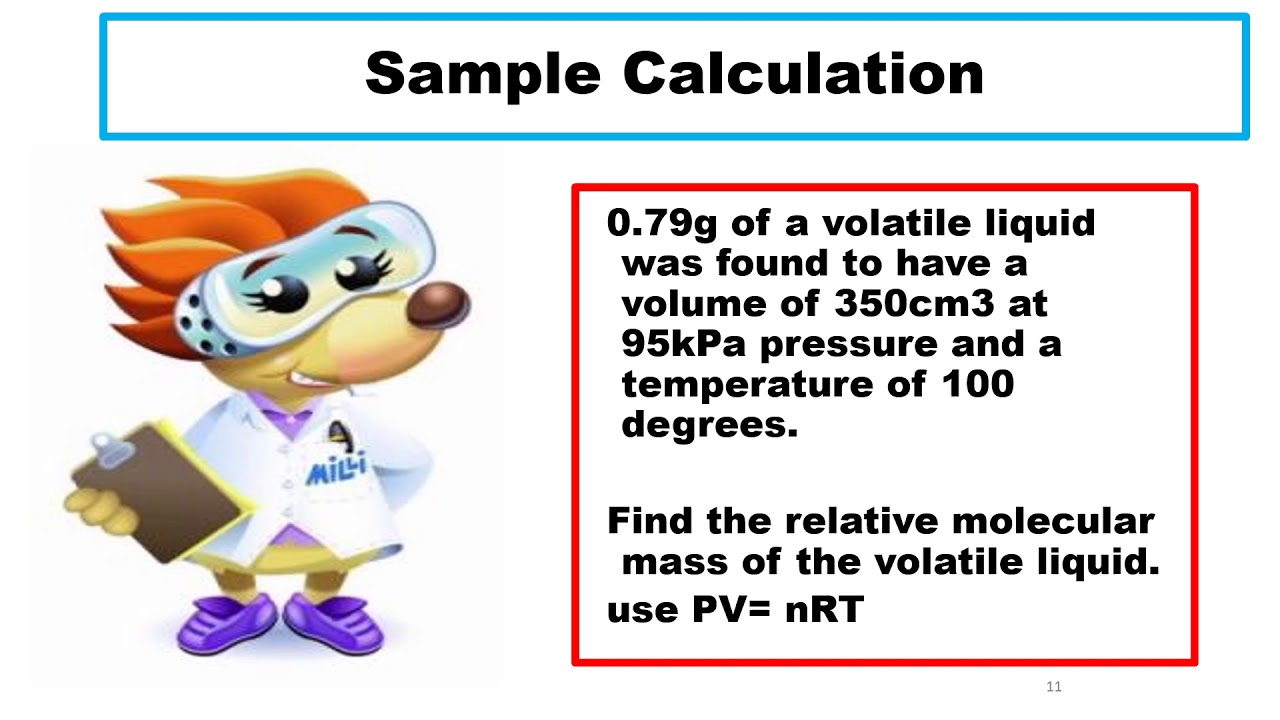 Gas Law -To Calculate Mr of Volatile Liquid Experiment - YouTube