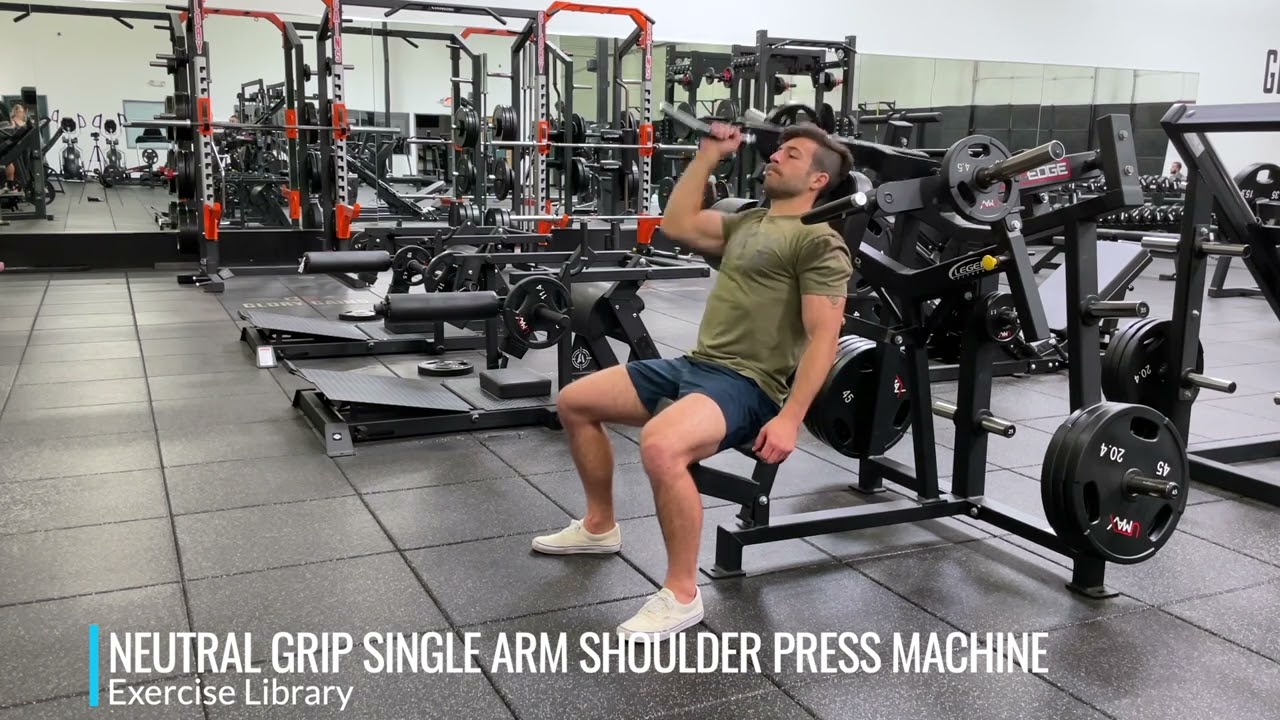 Neutral Grip Single Arm Shoulder Press Machine - YouTube