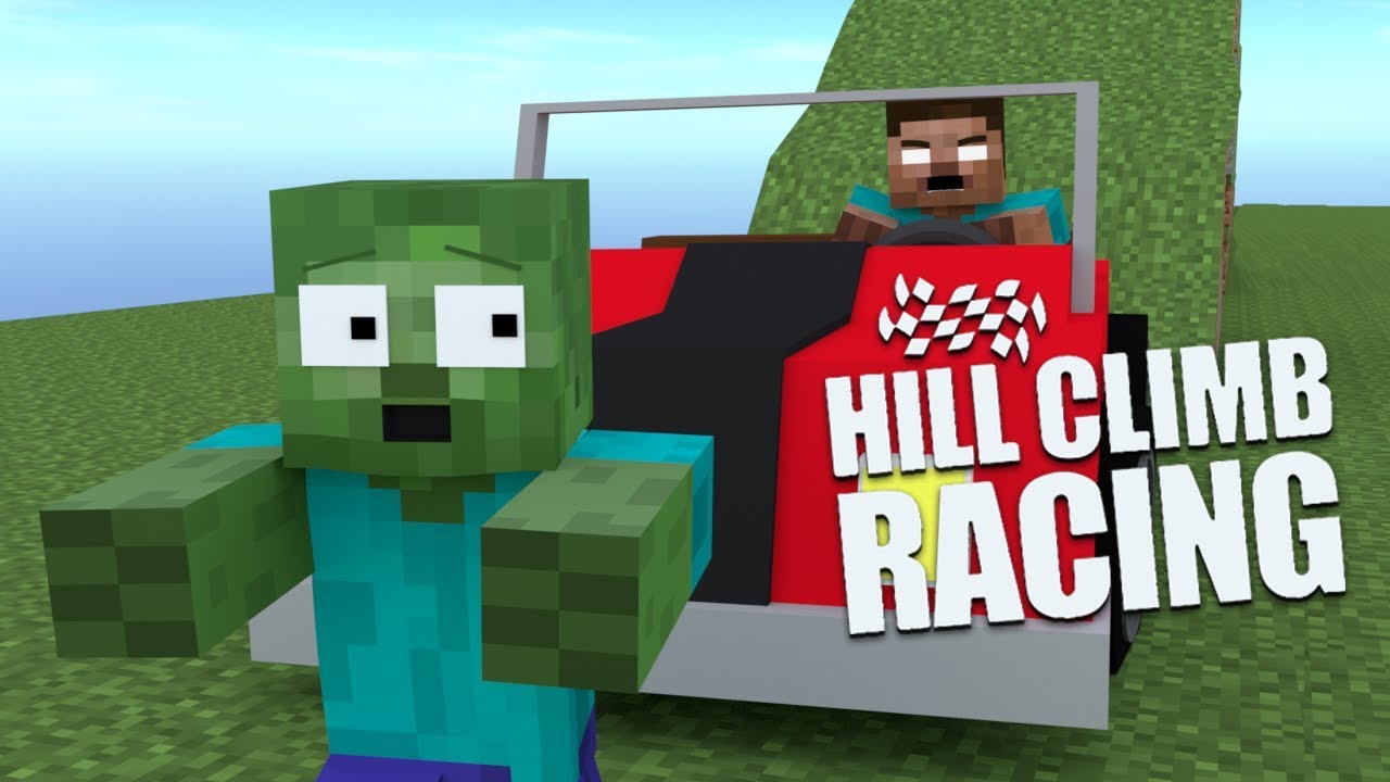 Monster School : Hill Climb Racing Challenge - Minecraft Animation ...