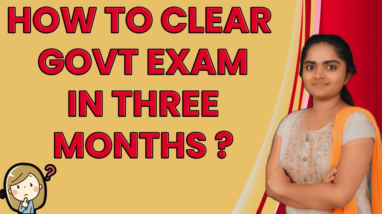How to clear govt exam in three months ? | Ms.Ramya - YouTube