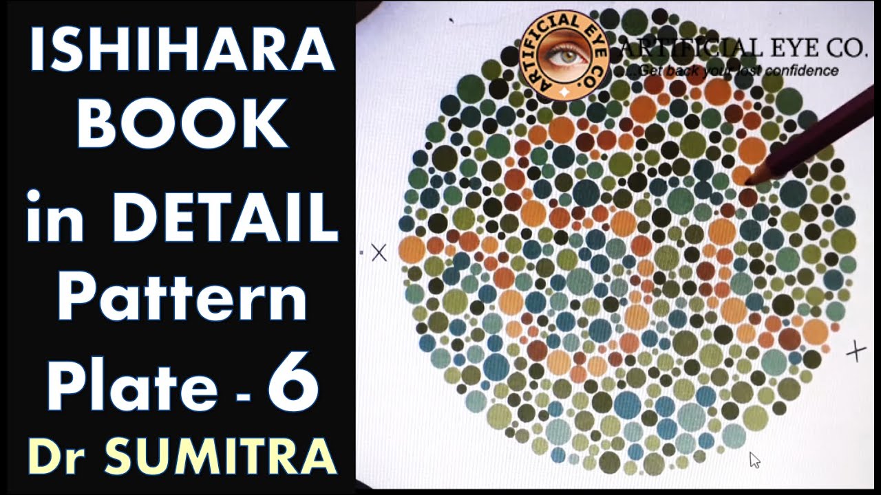 Ishihara Test Book Pattern Plate 6 in Detail | Dr Sumitra | Color ...
