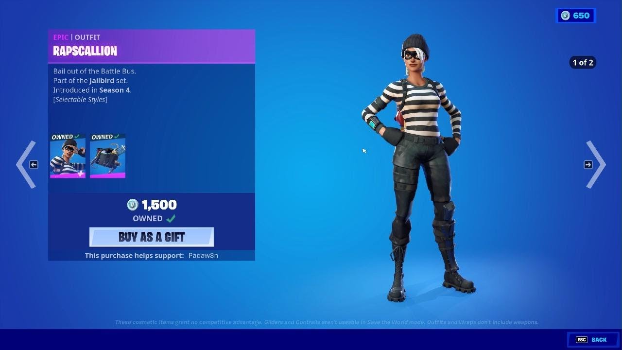 FORTNITE RAPSCALLION SKIN IS HERE! | January 11th Item Shop Review ...