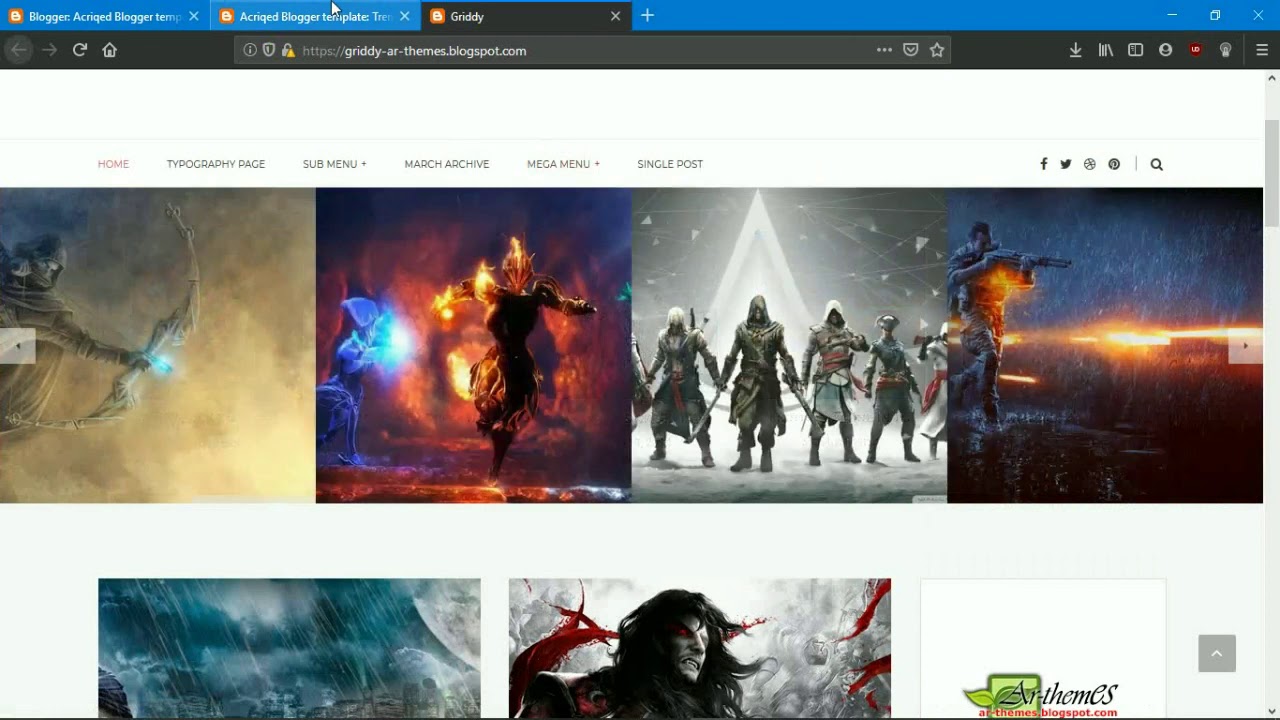 Download & Install Griddy v1.0 - Responsive Blogger/Blogspot Template ...