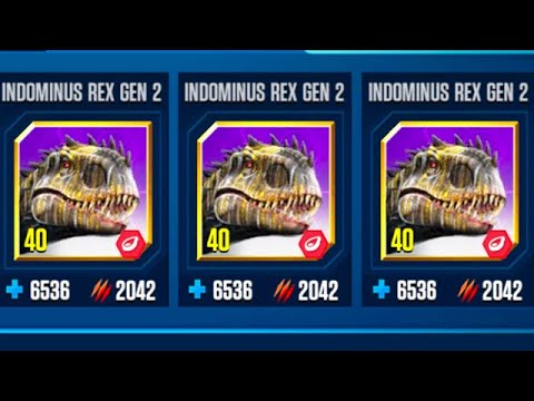 All Maxed Indominus Rex Gen 2 Team | Jurassic World The Game - YouTube