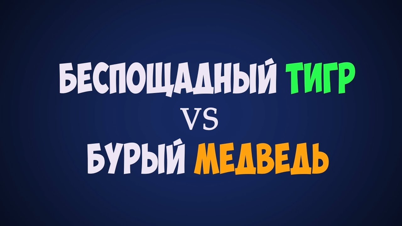 ТИГР против БУРЫЙ МЕДВЕДЬ Кто сильнее тигр или бурый медведь Youtube