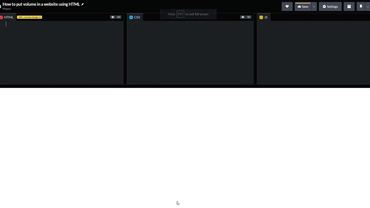 How To Put Volume In A Website Using HTML YouTube How To Put Volume In A Website Using HTML YouTube