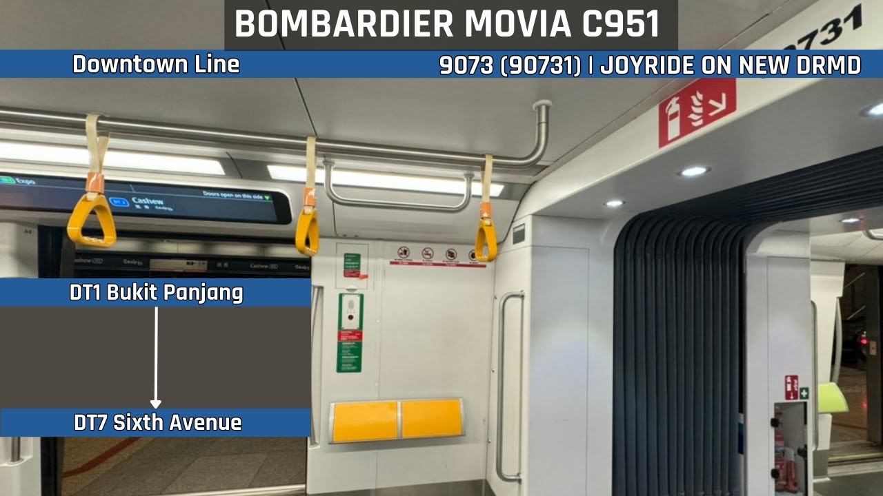 [Ride on NEW DRMD C951] 🔵 Bombardier Movia C951 (9073) [Bukit Panjang → ...