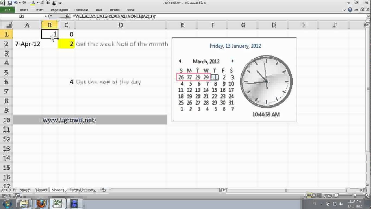 Get_Week_Number_Of_The_Month_UGROWIT_NET_ExcelTraingMalaysia.flv - YouTube