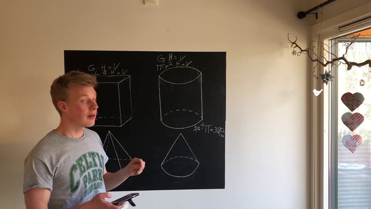 Volum av prisme, sylinder, pyramide og kjegle - YouTube