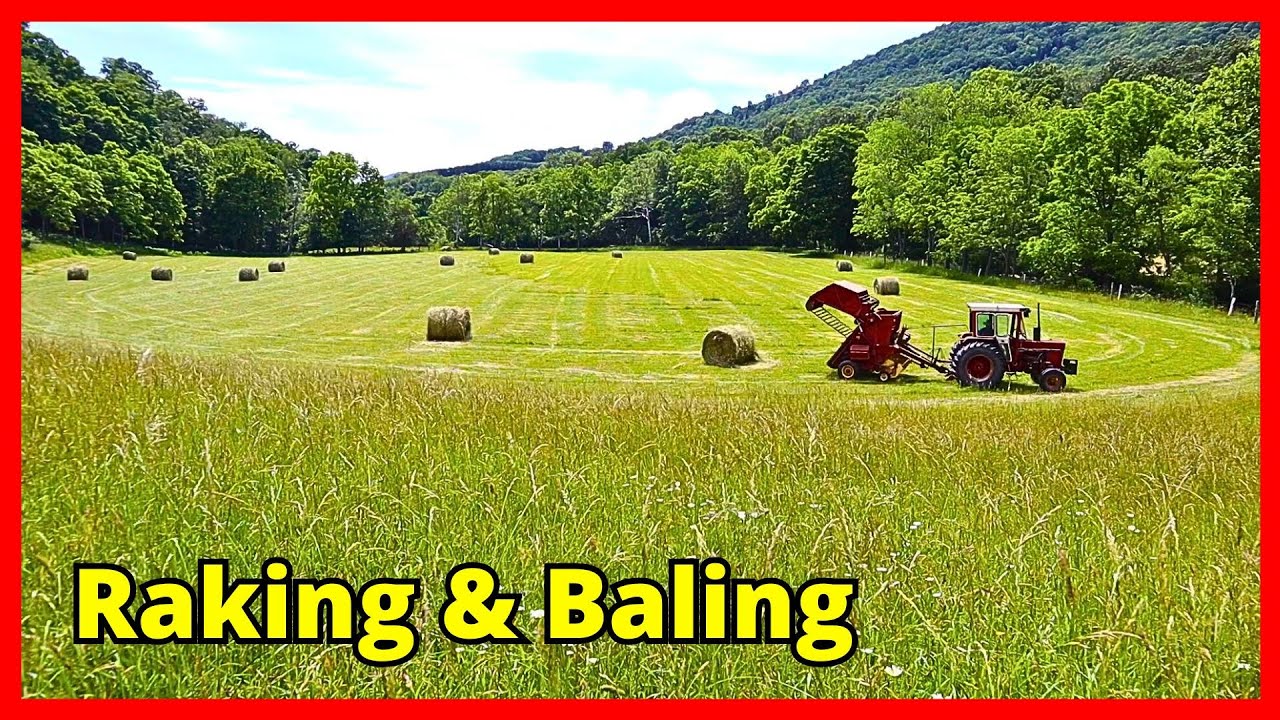 Raking and Baling the Hay - YouTube