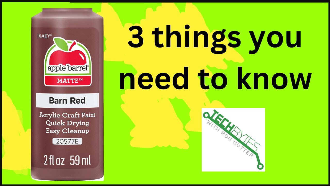3 things you need to know about Apple Barrel Acrylic Paint - YouTube