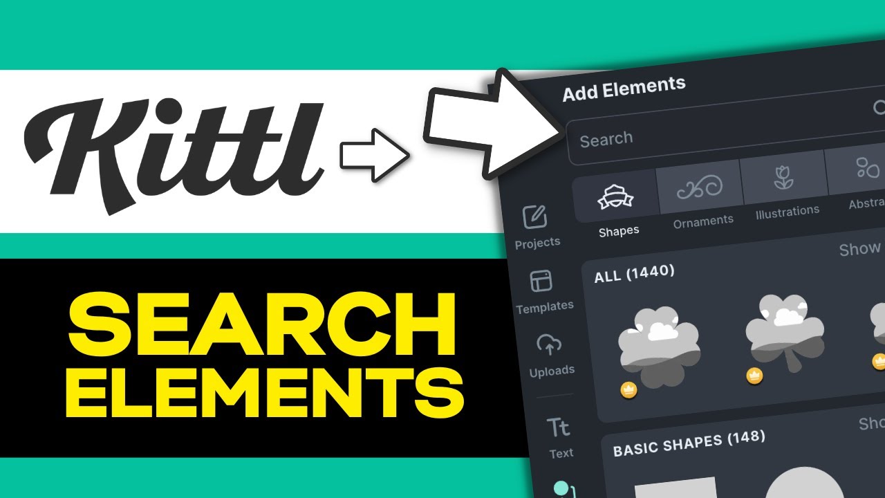 How to Search Elements in Kittl - YouTube