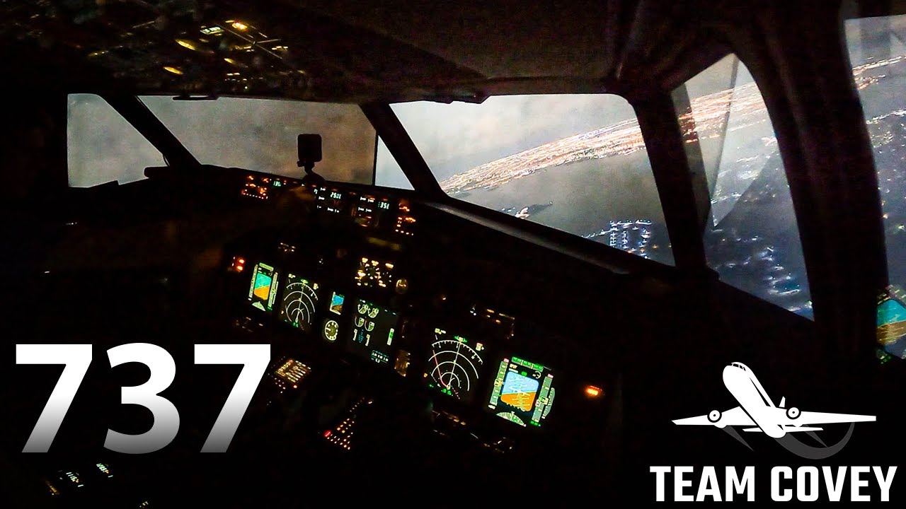 Boeing 737-800NG Cockpit Newark Departure | Full Cockpit Simulator ...