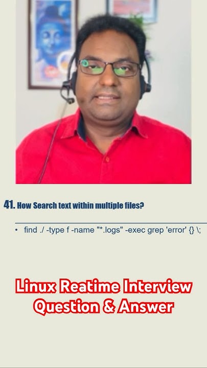 Linux Realtime Scenario based interview questions and answers part -9 #shorts #itjobs #linux ...