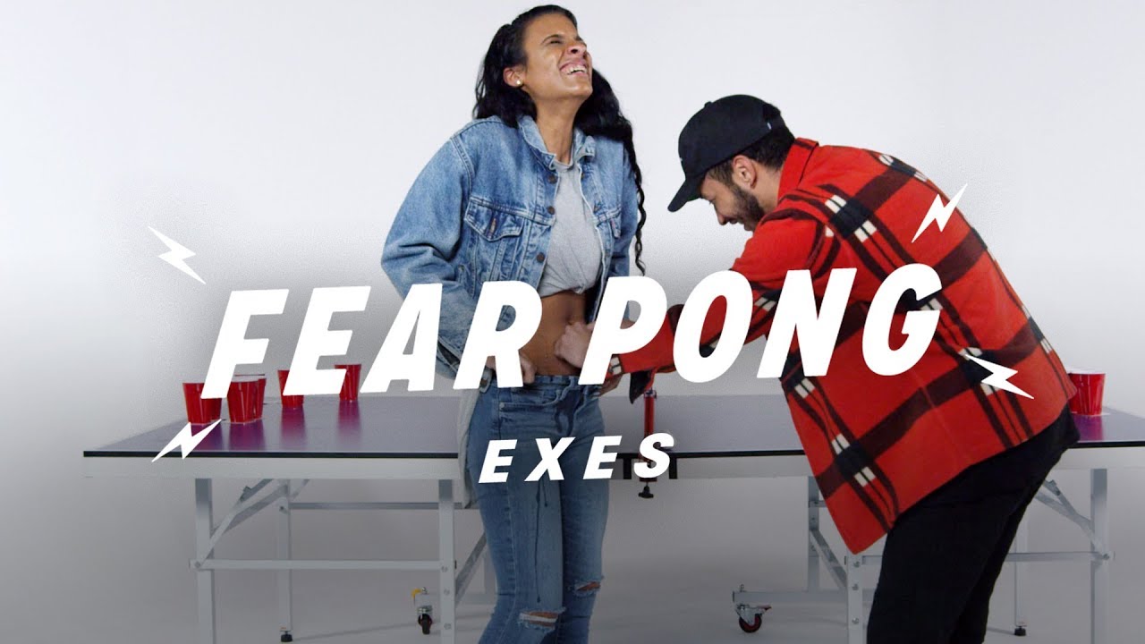 Exes Play Fear Pong (Aunjoli vs. Jordan) | Fear Pong | Cut - YouTube