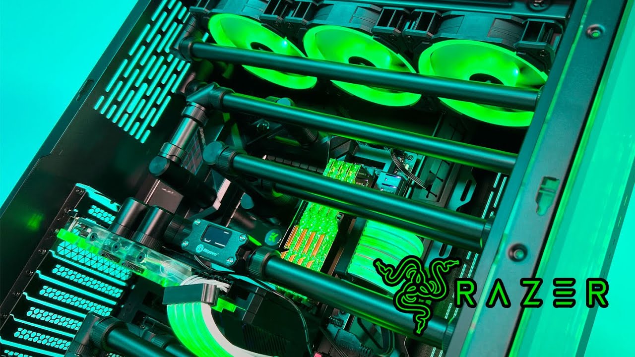 RAZER Liquid CoolingPC Build - YouTube
