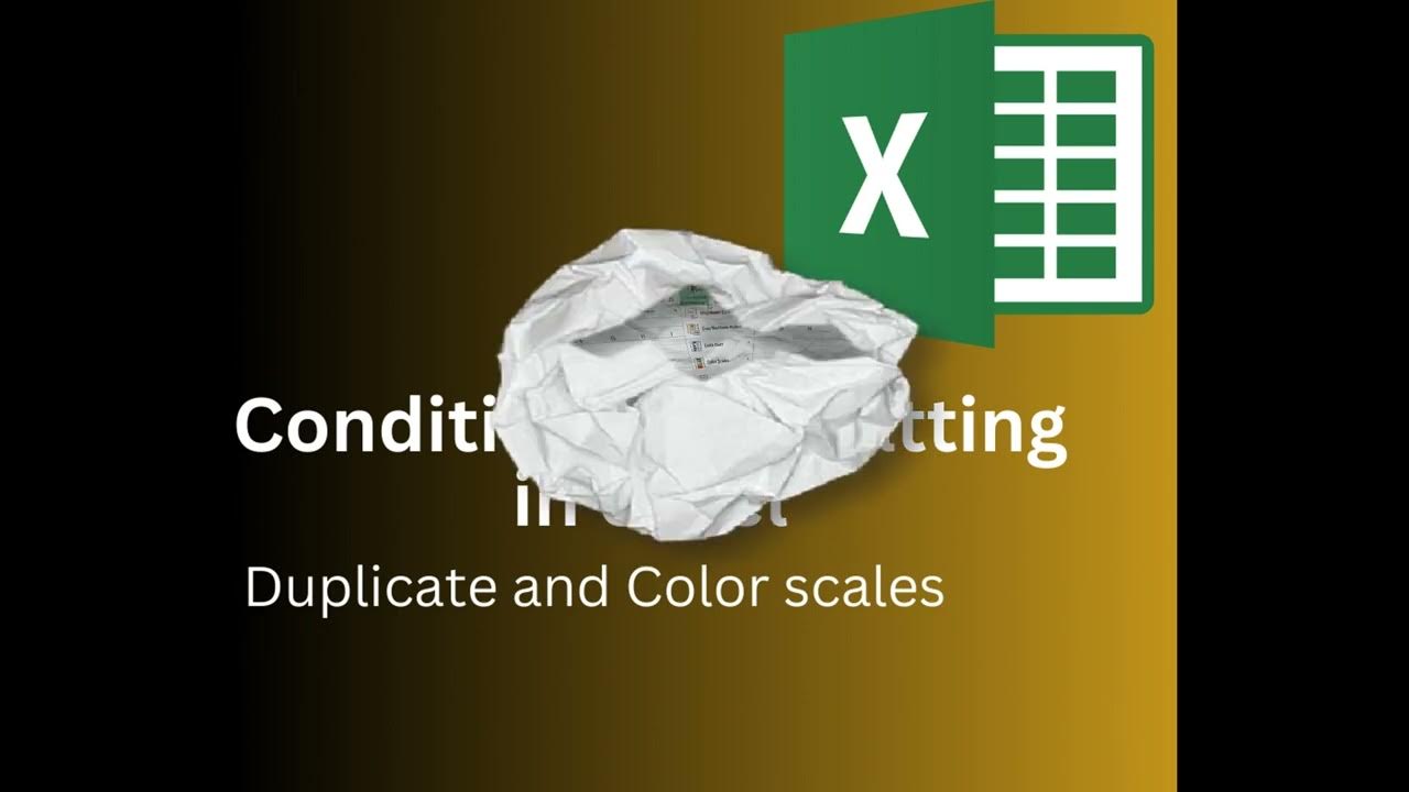 Conditional Formatting- Duplicate and Color Scales - YouTube