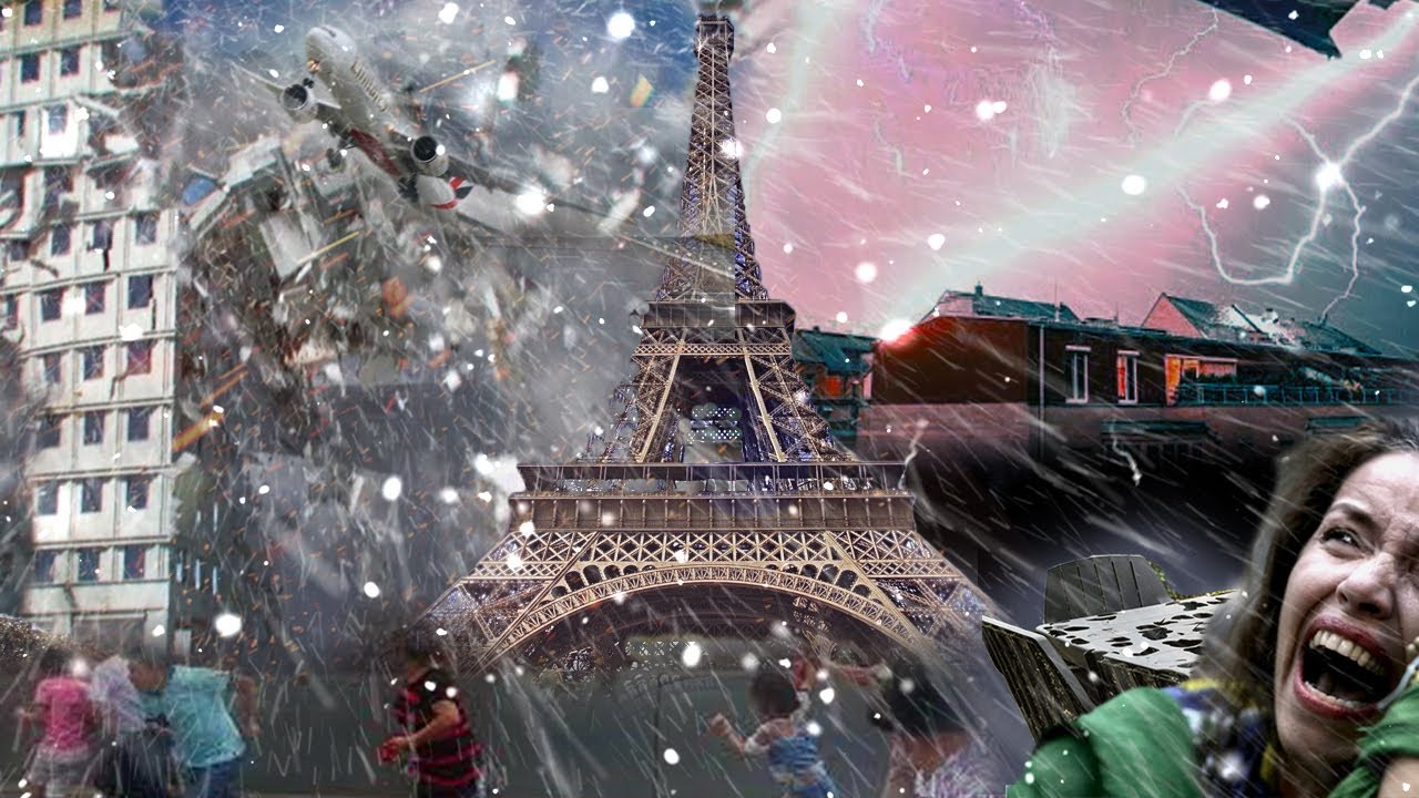 Incredible storm in France! ⚠️ Terrible thunderstorm and huge hail ...