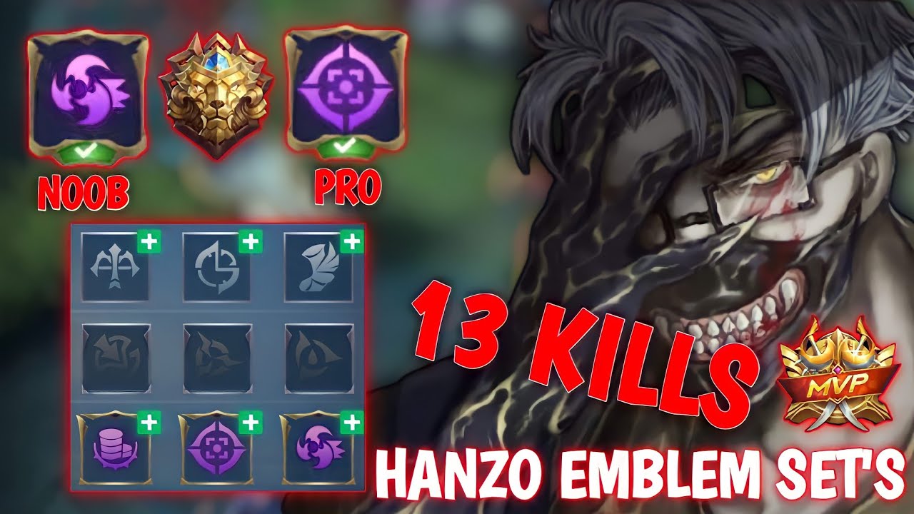 Hanzo Best Emblem Set Full Damage | Hanzo Top 1 Global 2021 Gameplay ...