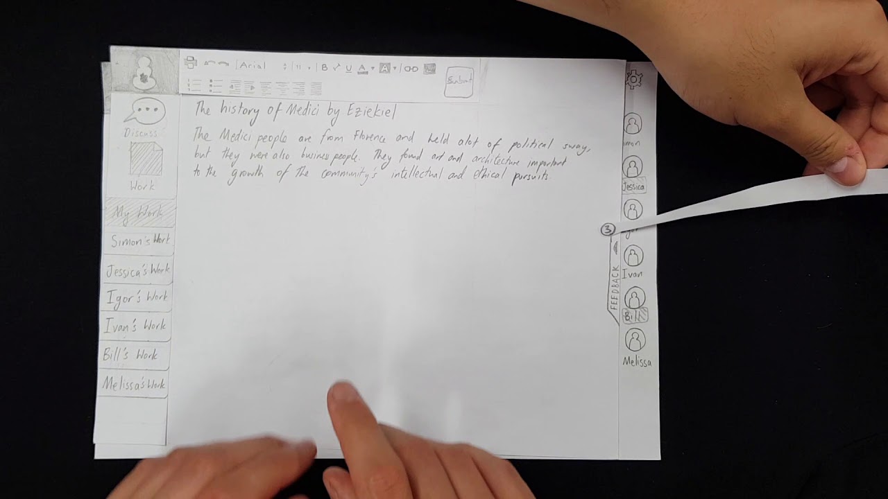 Paper prototype HiveMind - YouTube