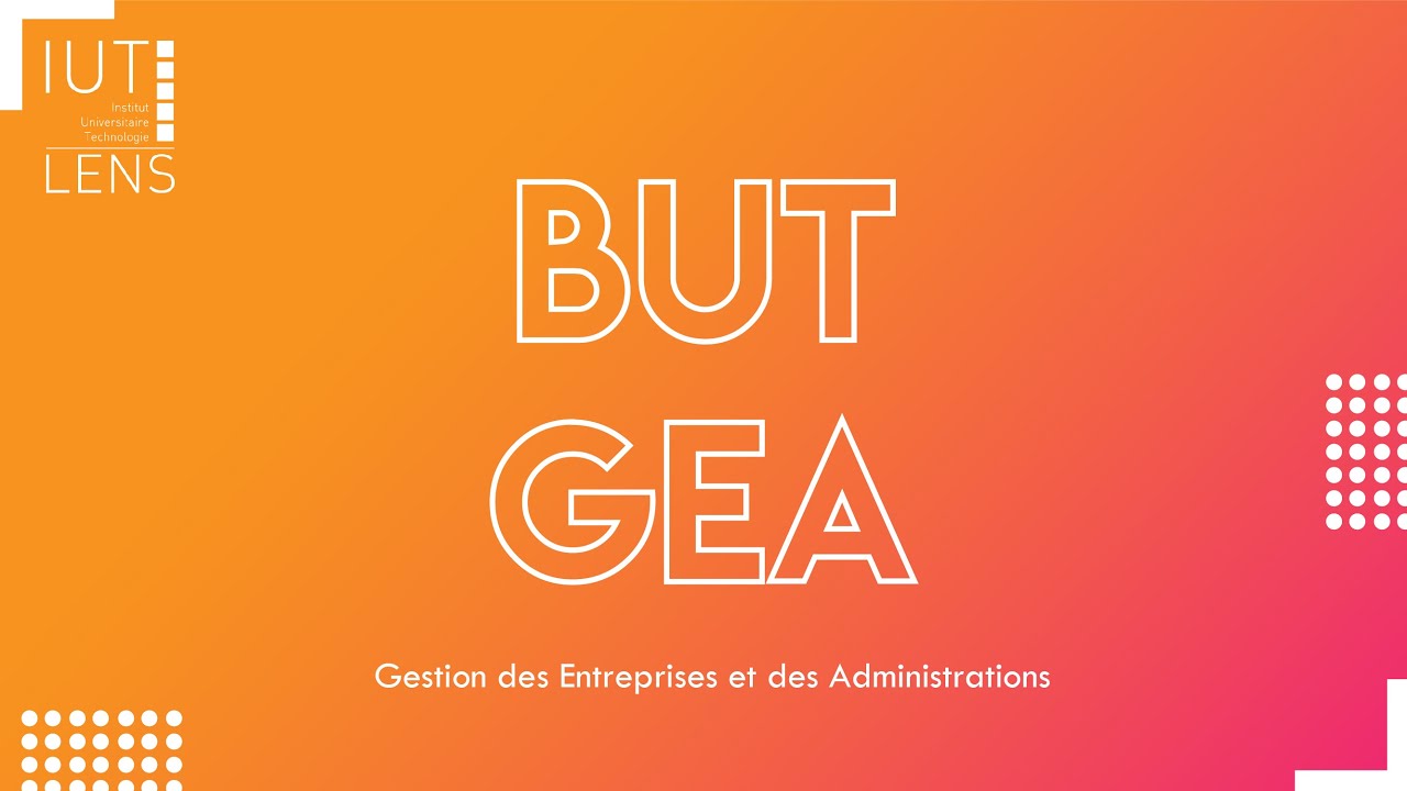 Présentation du BUT Gestion des Entreprises et des Administrations ...