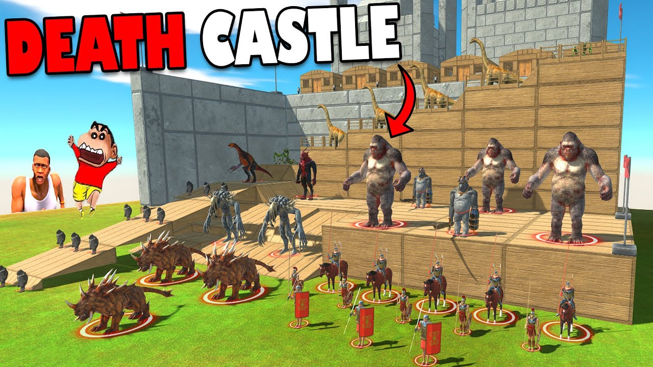 CHOP CASTLE vs SHINCHAN CASTLE and HAMID TEAM in Animal Revolt Battle ...