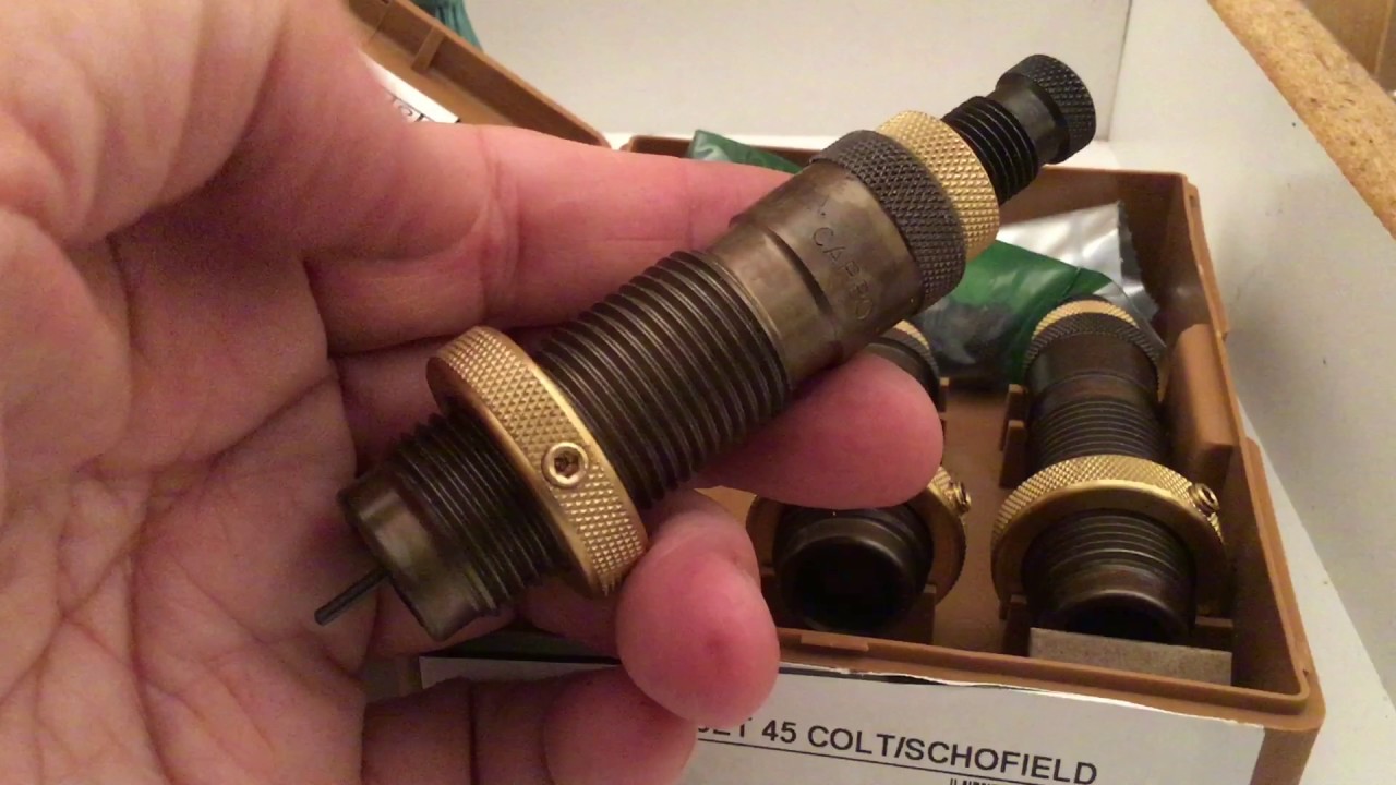 RCBS Cowboy Die Set For 45 Colt / 45 Schofield - YouTube