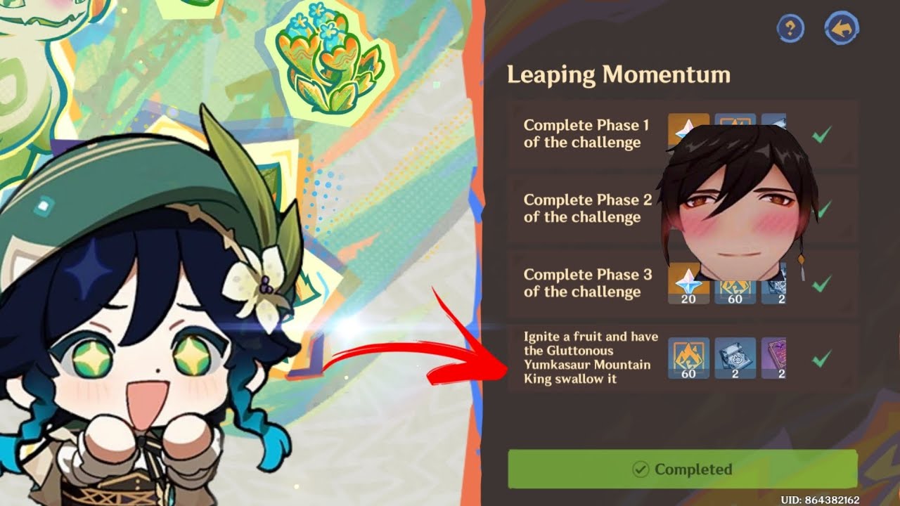 Ignite a fruit and have the Gluttonous Yumkasaur Mountain King swallow ...