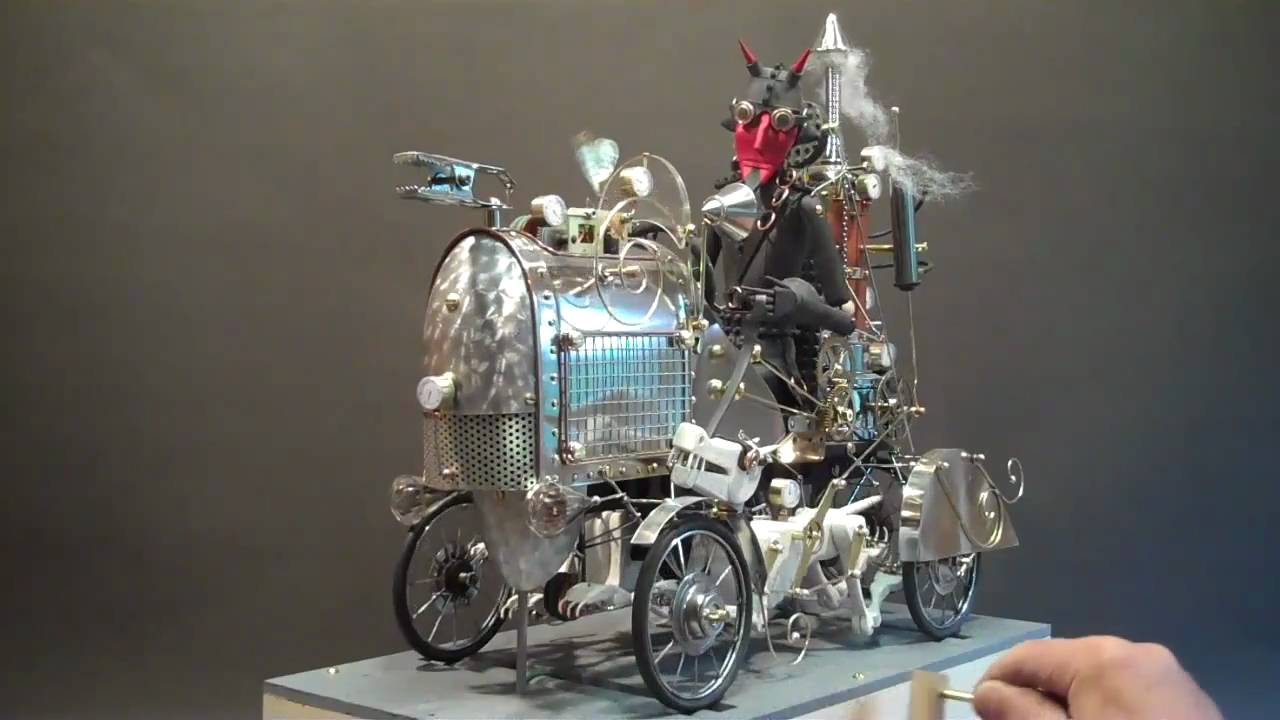 The Devil Rides Out Steampunk Automata - YouTube