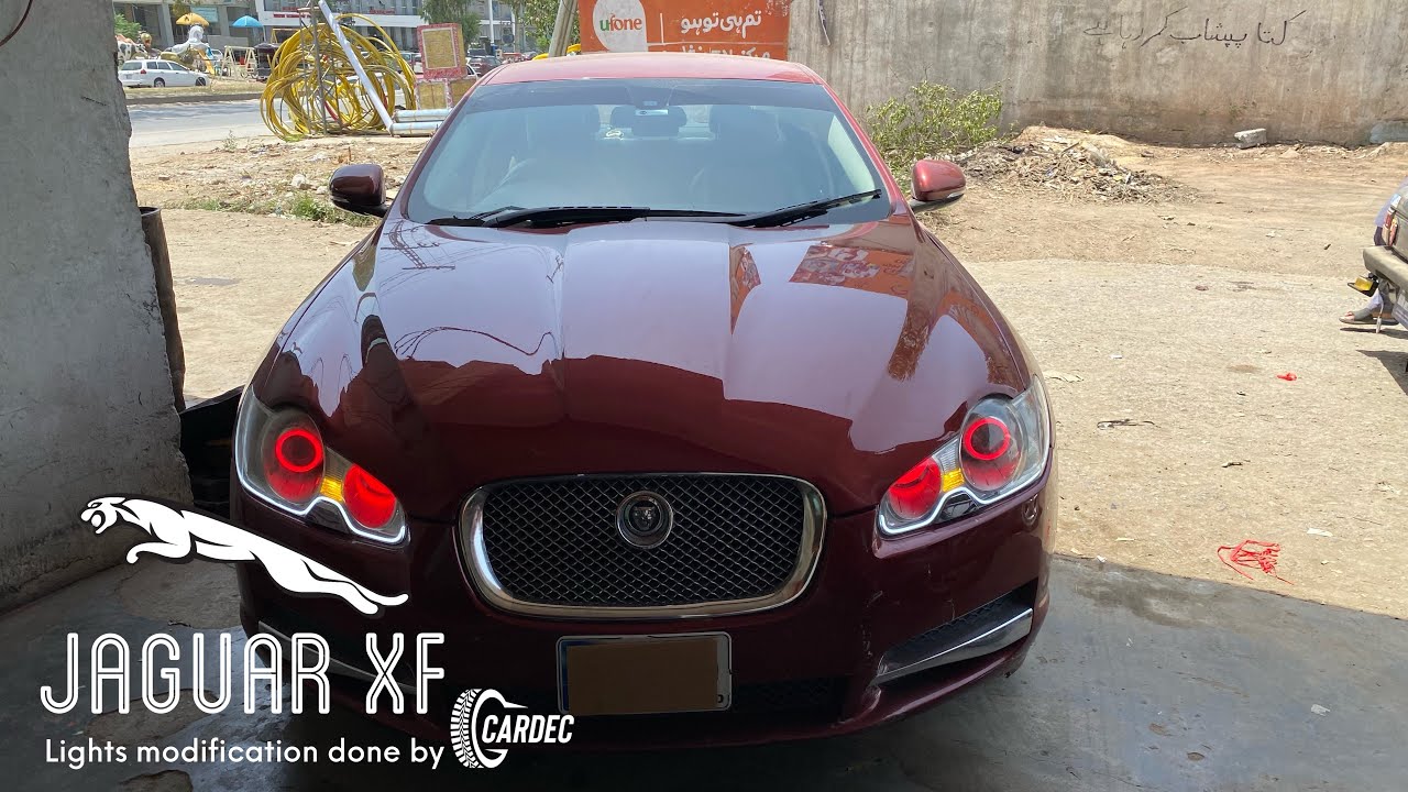 Jaguar headlight modification done one and Only ! - YouTube
