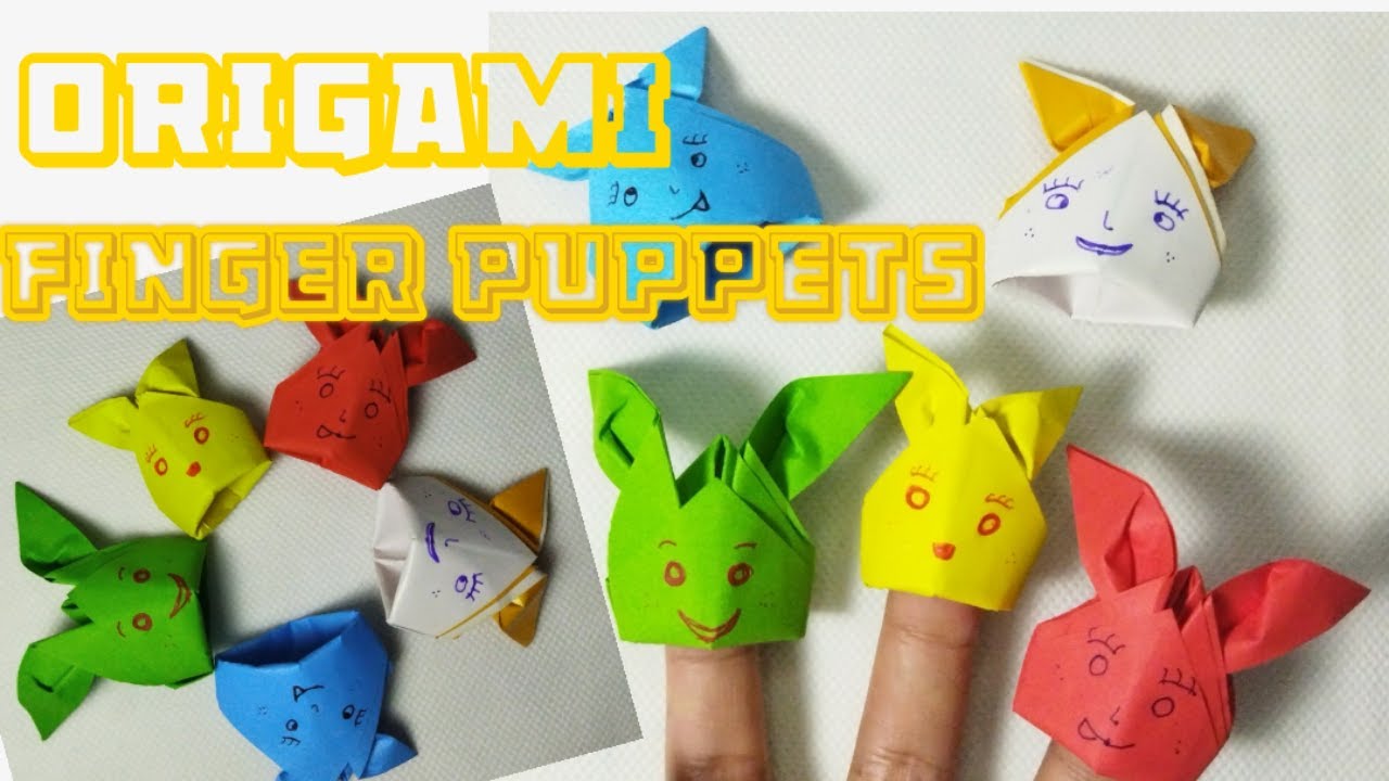 ORIGAMI FINGER PUPPETS | ORIGAMI BONEKA JARI - YouTube