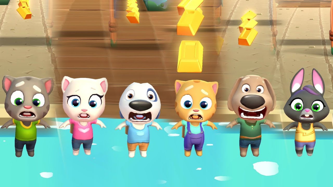 Talking Tom Time Rush All Characters Water Funny Fails - Tom,Angela ...