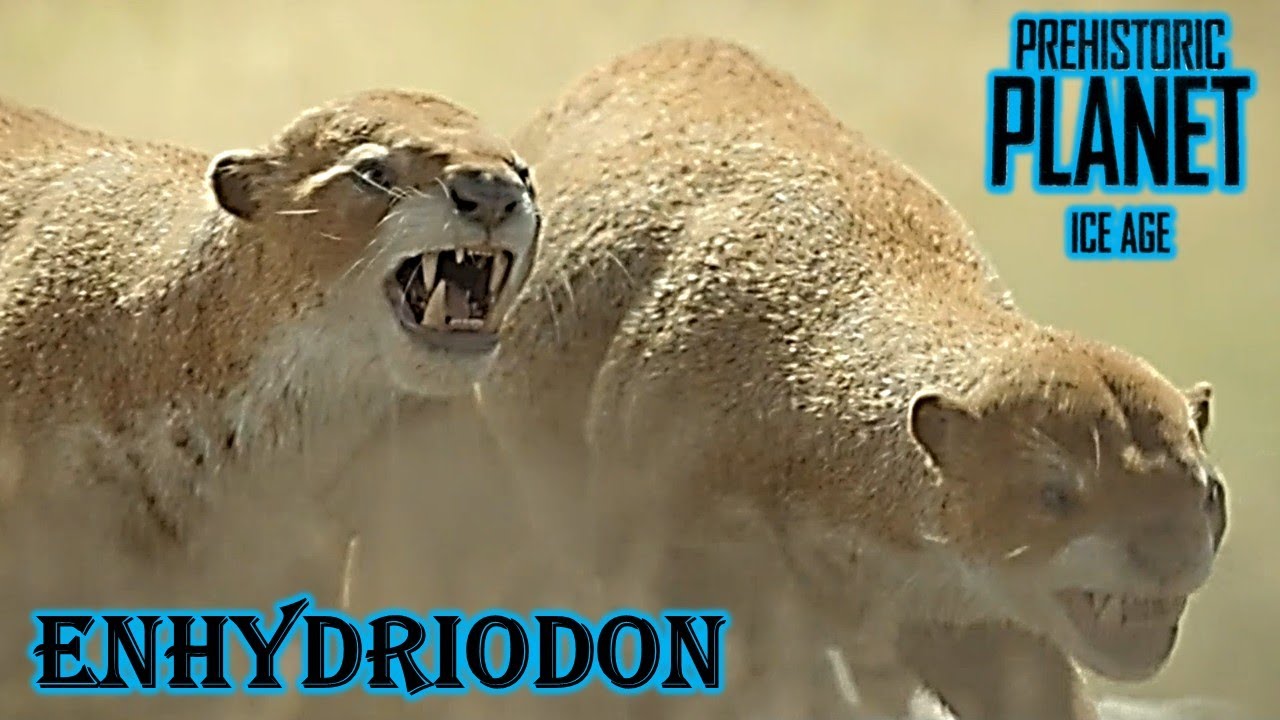 prehistoric Planet Ice Enhydriodon (giant land otter) screen time - YouTube