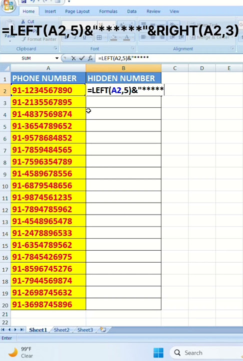 Hide Number Viral Tranding Shorts Shorttricks Excelformula Exceltips Excelsheet Excel