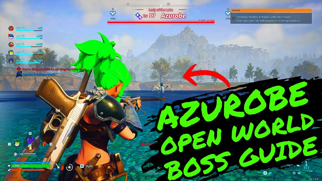 PALWORLD OPEN WORLD BOSS GUIDE for AZUROBE - YouTube