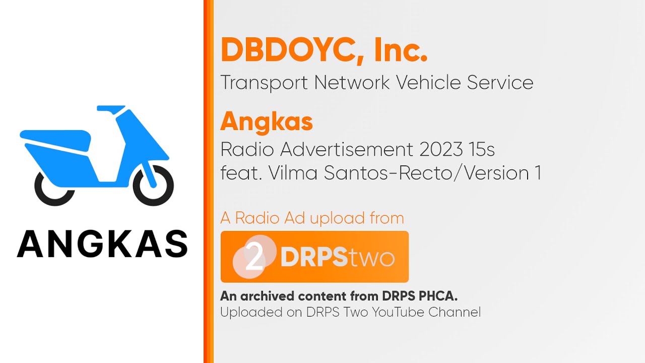 Angkas Radio Ad 2023 15s with Vilma Santos-Recto (Version 1) - YouTube