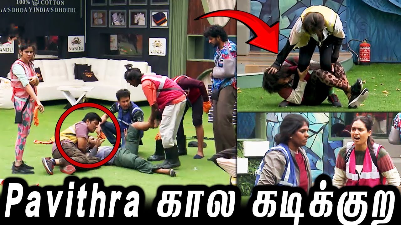 Muthu -வை அடித்து முட்டியயை உடைத்த Vj Vishal..😭 Pavithra கால கடிக்குற ...